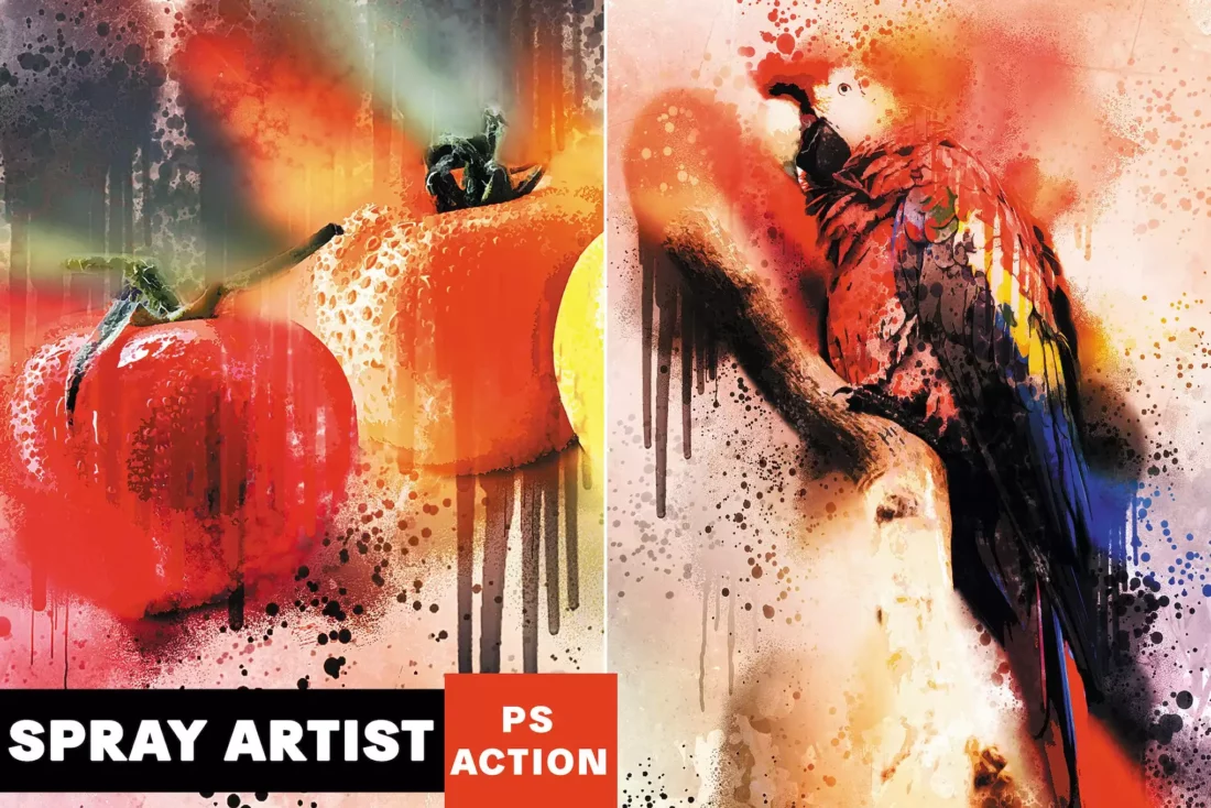 Spray Paint Artist Photoshop Action | Design Shack