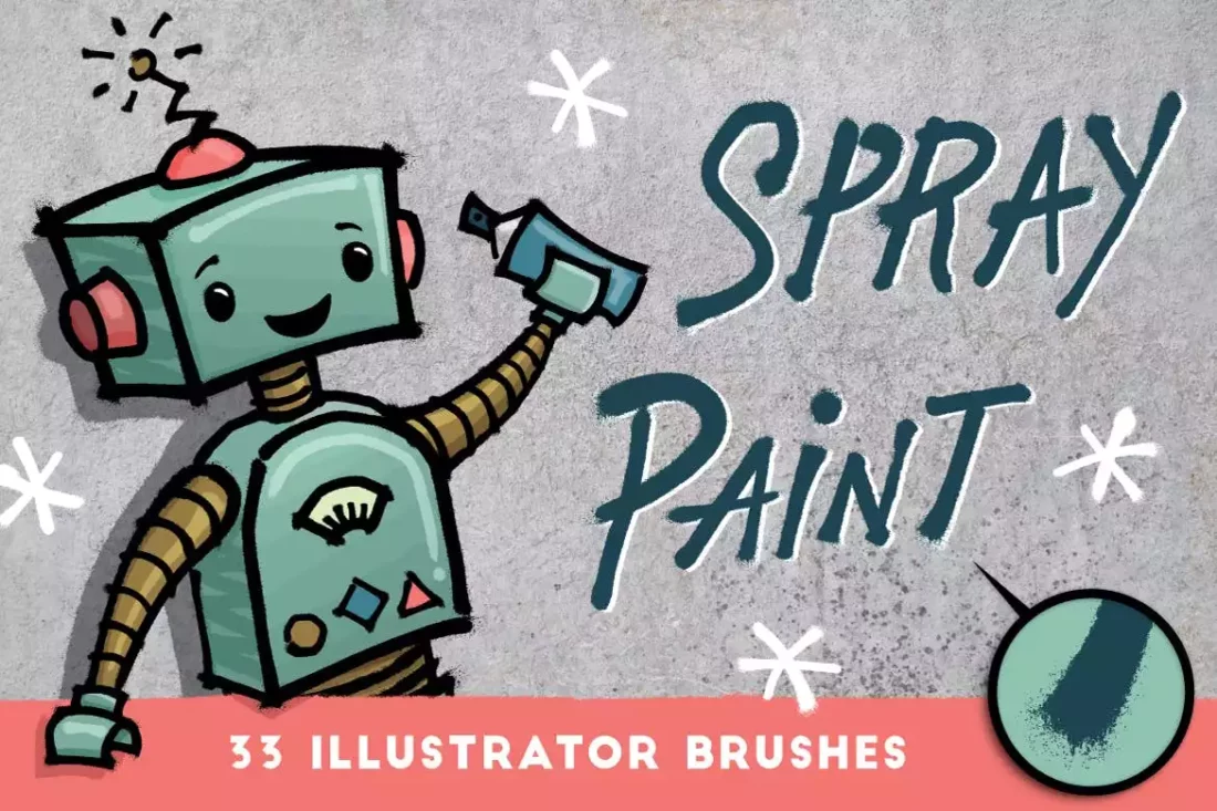 Spray Paint Illustrator Brushes | Design Shack