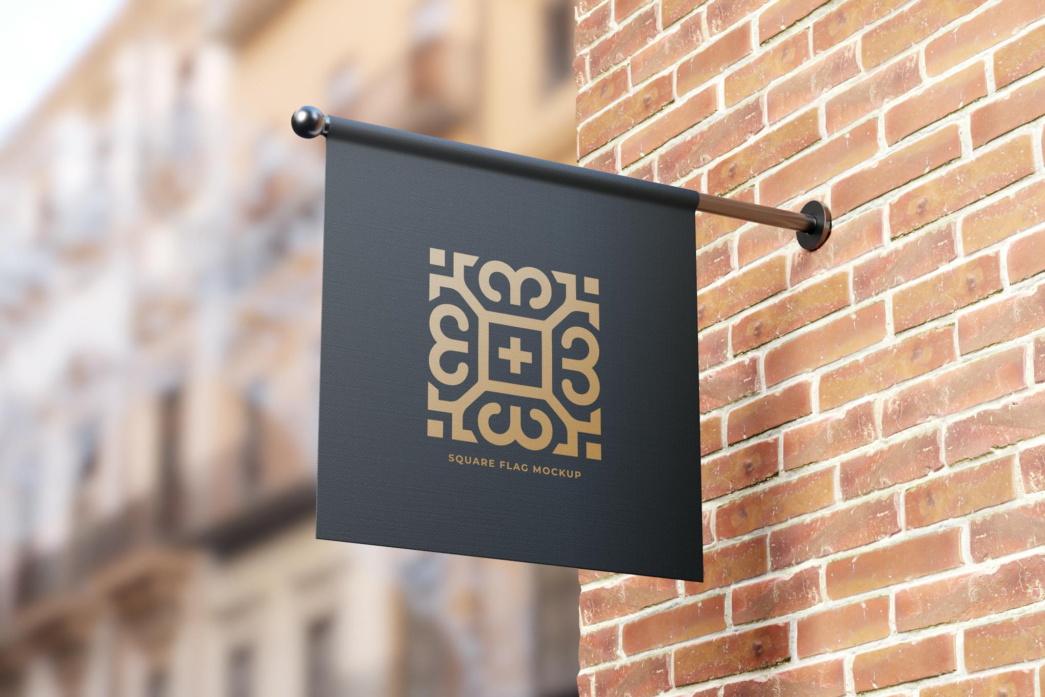 Square Flag Mockup | Design Shack