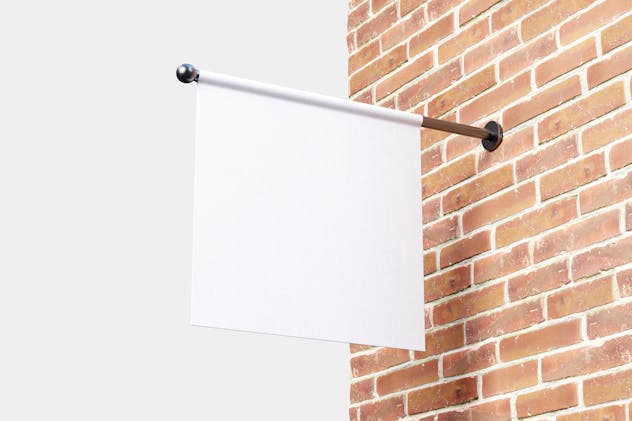 Square Flag Mockup | Design Shack