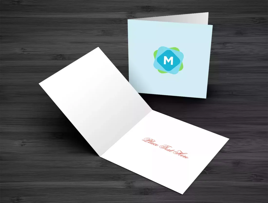 Square Greeting Card Mockup | Design Shack