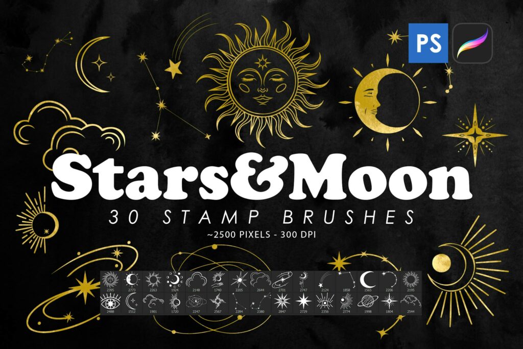 10+ Best Star Brushes for Procreate & Photoshop | Design Shack