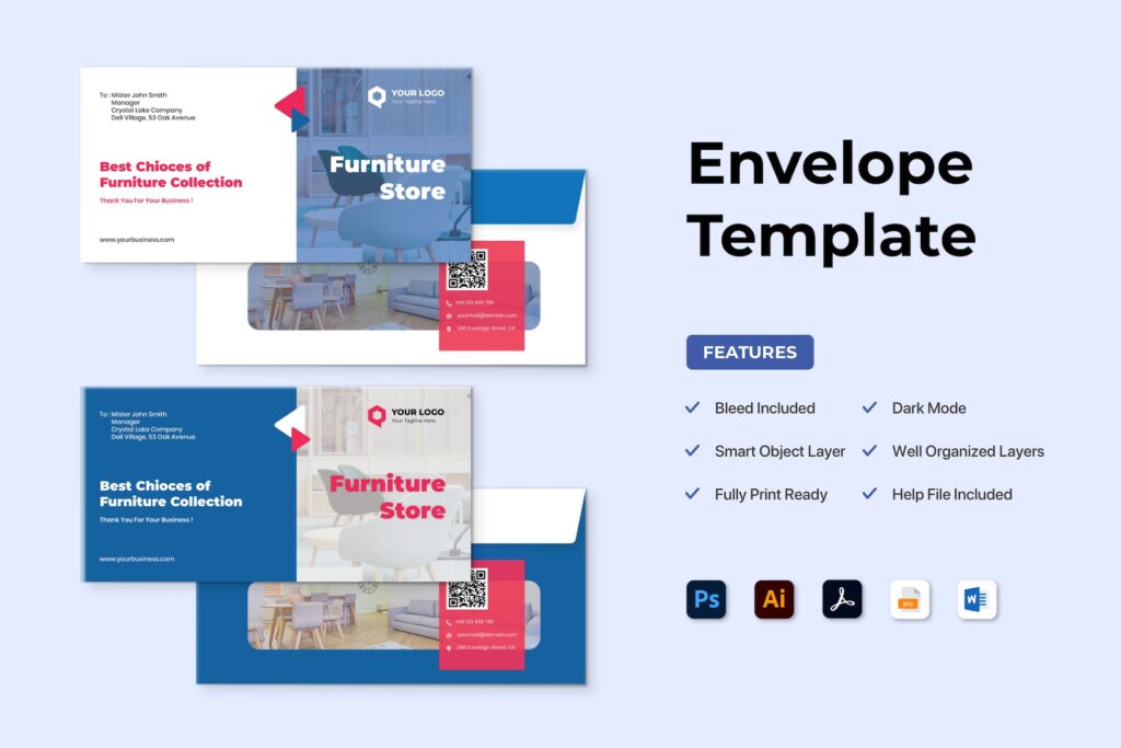 20+ Best Envelope Templates for InDesign, Word + More | Design Shack