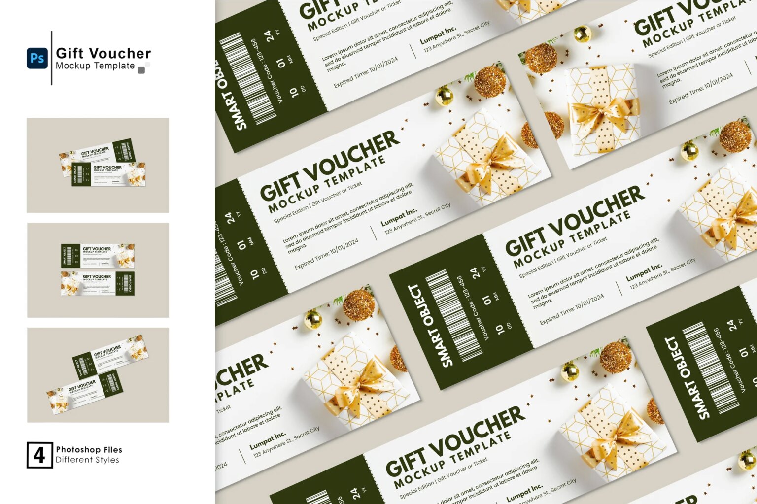 20+ Voucher Mockup Graphic Templates (PSD, AI & More) | Design Shack