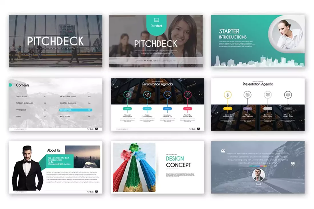 Stylish Pitch Deck Template | Design Shack
