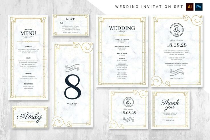 20+ Elegant Wedding Menu Templates & Ideas (For Food & Drink) | Design ...