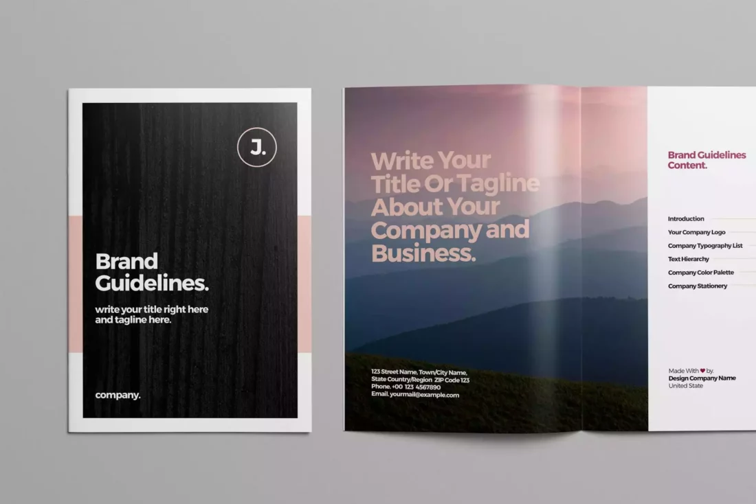 Trendy Brand Guidelines InDesign Template | Design Shack