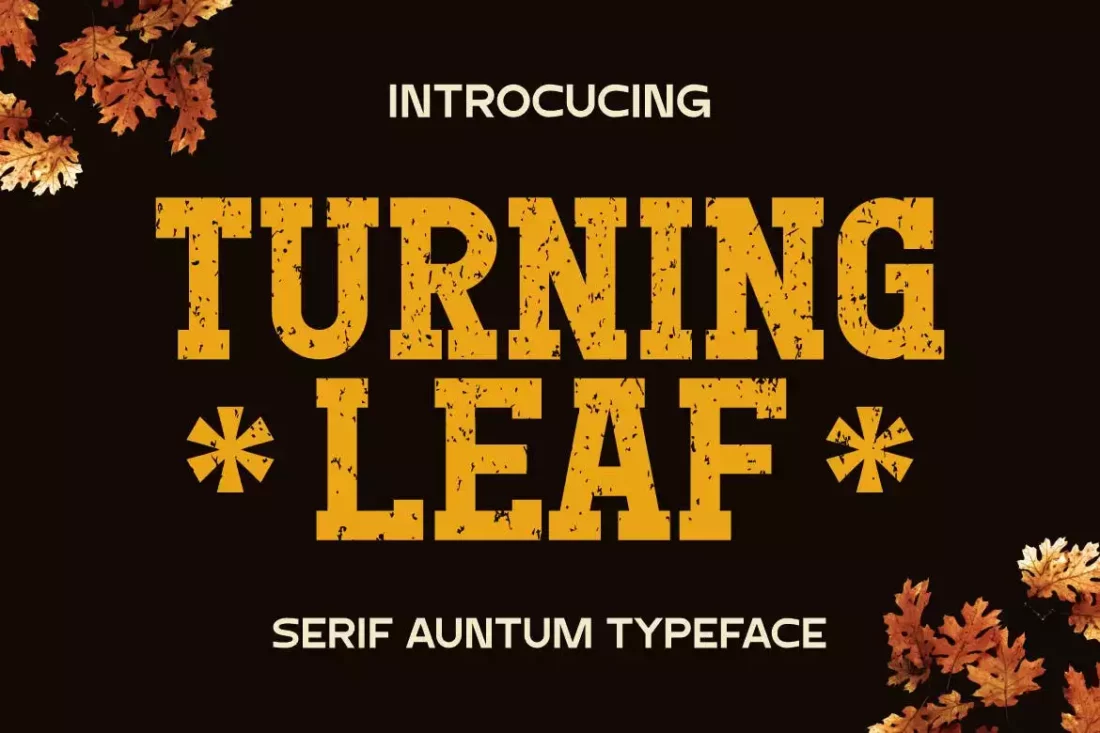 Turning Leaf Font | Design Shack