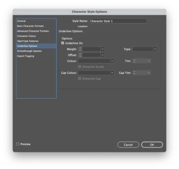 How to Underline Text in InDesign | Design Shack
