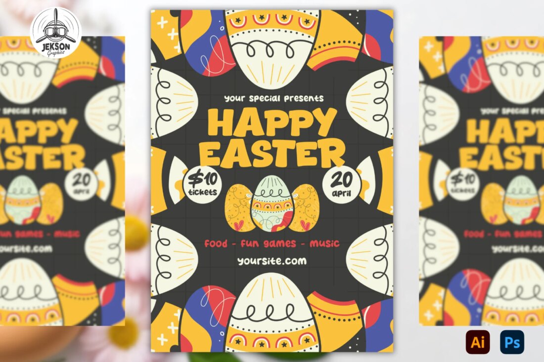 25+ Template Paskah Terbaik: Selebaran Perburuan Telur, Undangan ...