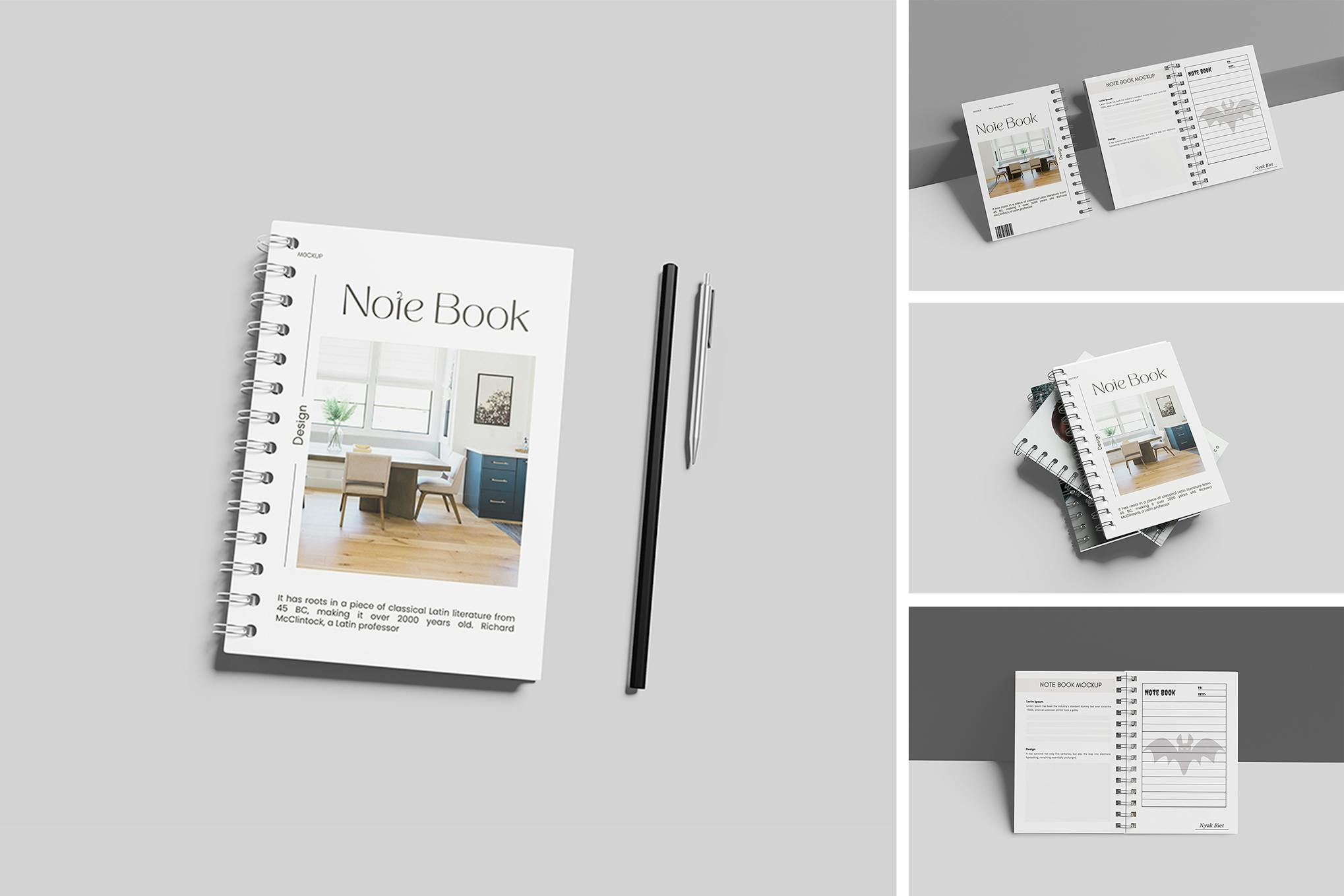 Unique Note Book Mockup PSD | Design Shack