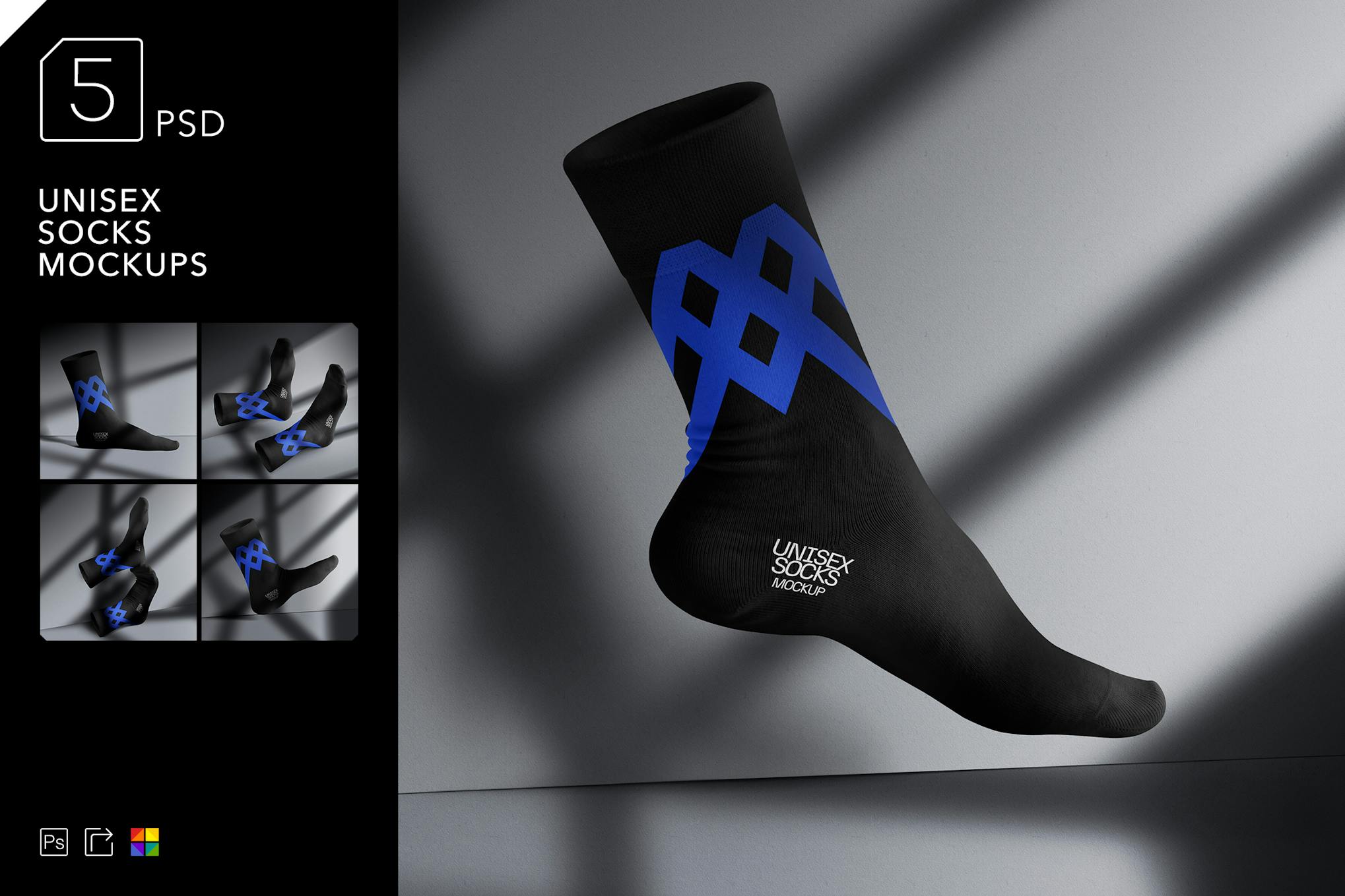 Unisex Socks Mockups | Design Shack