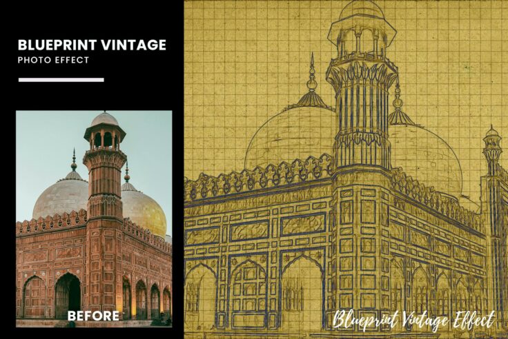 20+ Photoshop Blueprint Effects & Actions | Design Shack