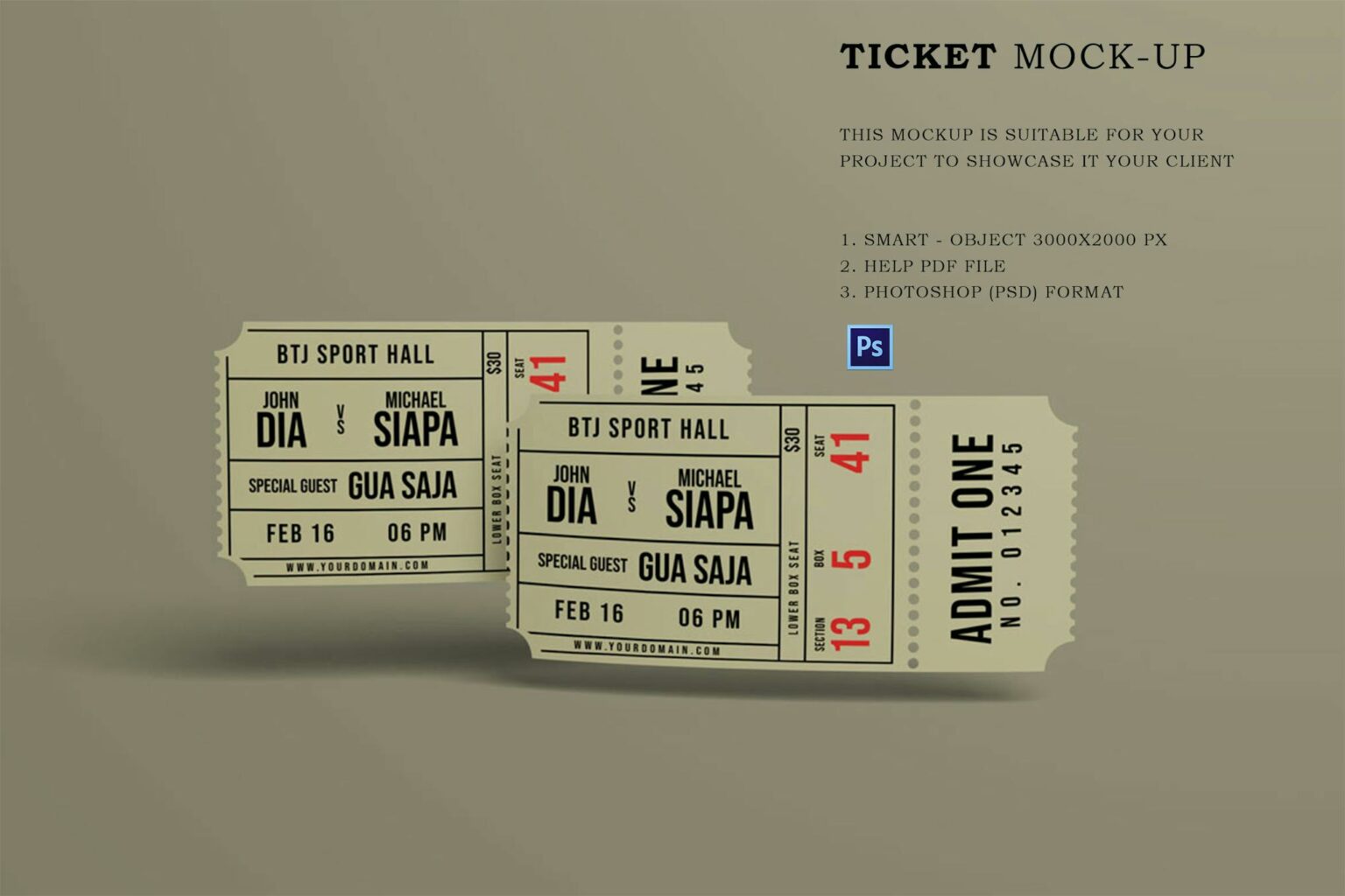 25+ Best Ticket Mockups (Events, Concerts, Plane, & More) | Design Shack