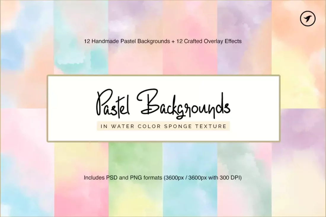 12 Pastel Watercolor Textures | Design Shack