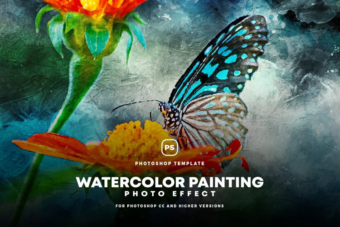 80+ Best Watercolor Photoshop Actions & Effects 2024