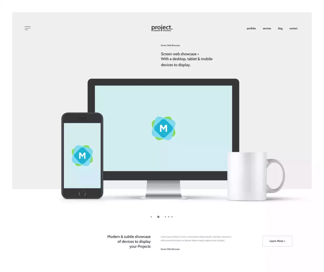 Website Header Showcase Mockup Template | Design Shack