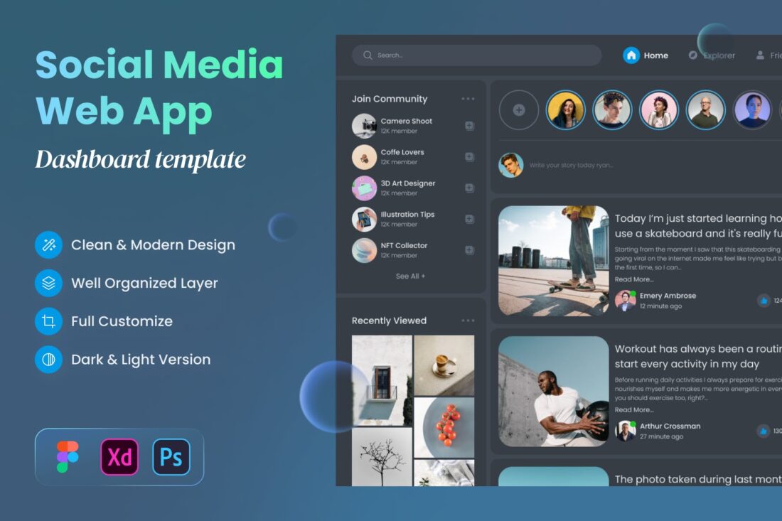 20+ Best Web App Templates (Free & Pro) – Yes Web Designs
