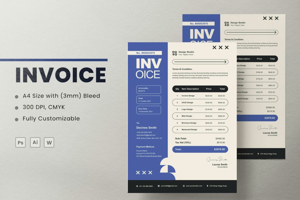 40+ Best Invoice Templates for Word (Free & Pro) 2025 - Shack Design