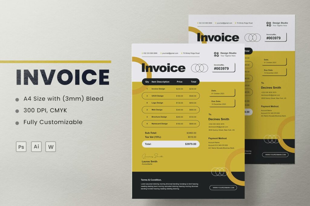 35+ Best Invoice Templates for Word (Free & Pro) 2024 | Design Shack