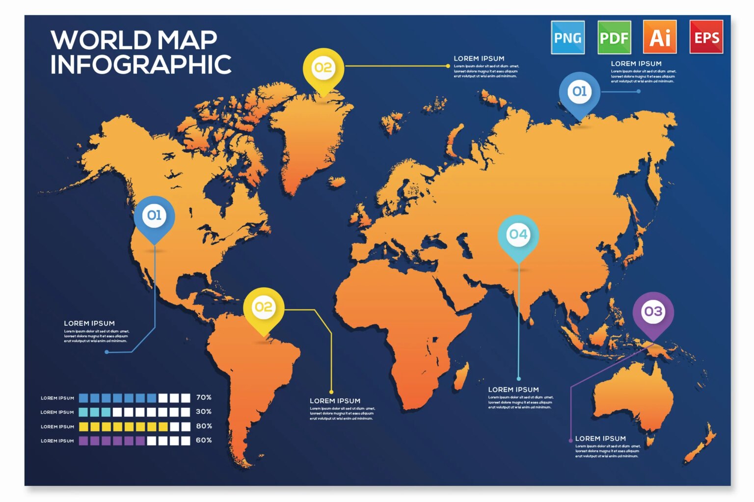 20+ Best World Map Templates for Designers (Free & Pro) | Design Shack