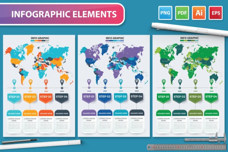 20+ Template Peta Dunia Terbaik untuk Desainer (Gratis & Pro ...