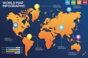 20+ Best World Map Templates for Designers (Free & Pro) | Design Shack