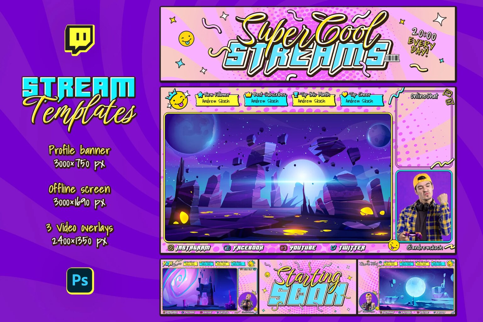 35+ Best Twitch Stream Overlay Templates in 2025 (Free & Premium ...
