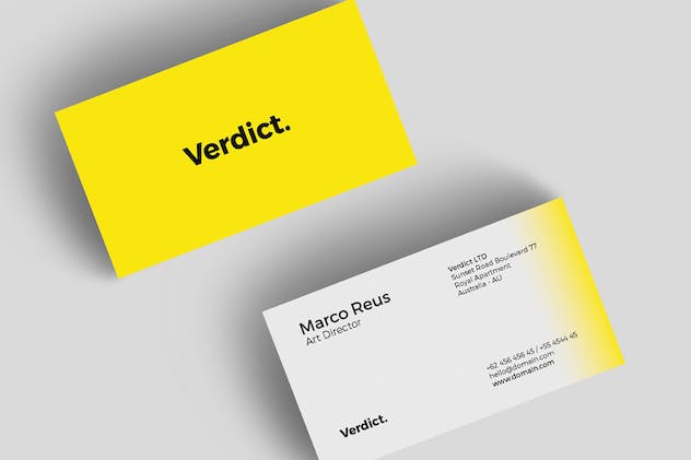 Yellow Gradient Business Card | Design Shack