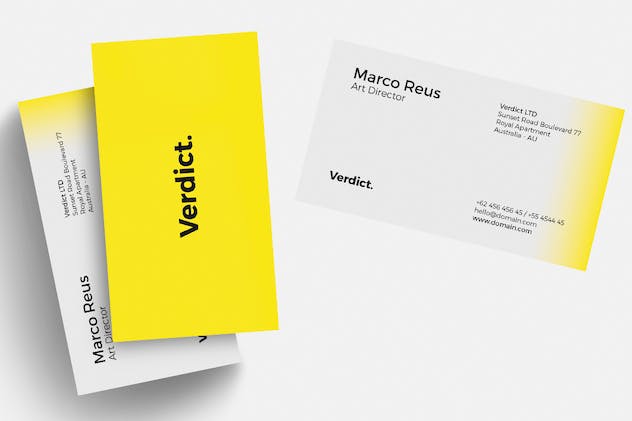Yellow Gradient Business Card | Design Shack