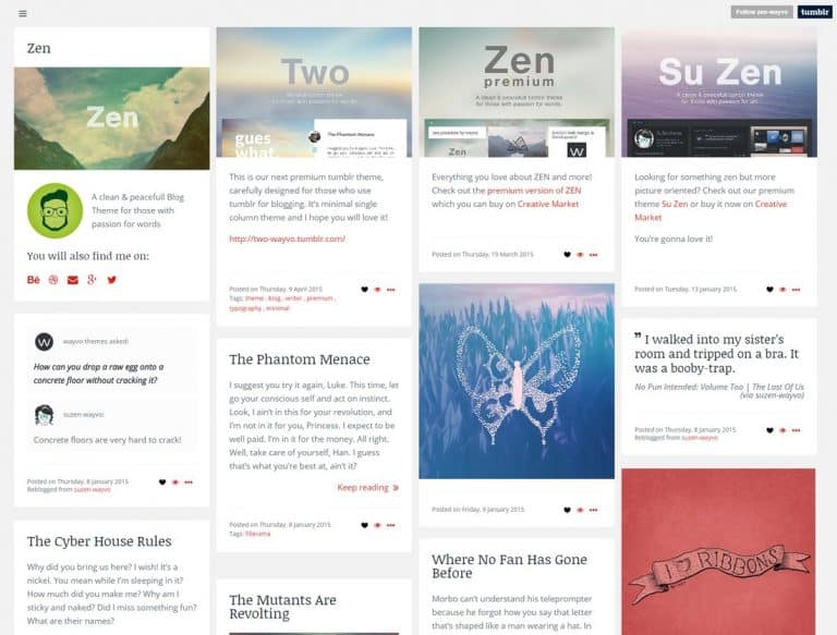 15+ Best Free Tumblr Themes | Design Shack